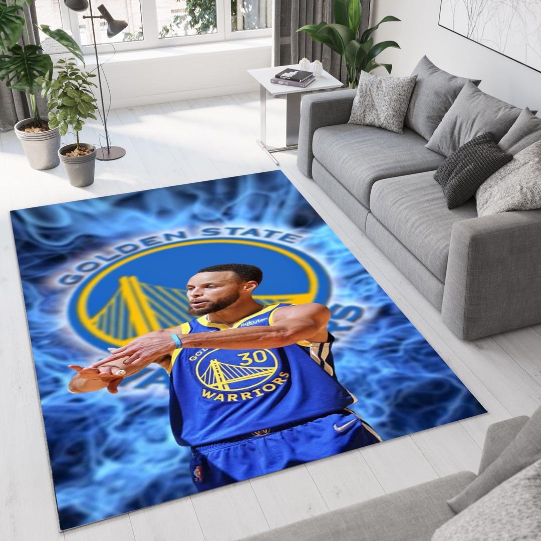 Stephen Curry Rug, Golden State Warriors Rug, Basketball Rug, Nonslip ...