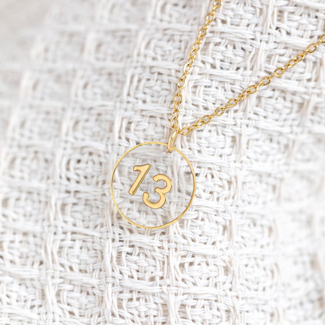 Custom Resin Number Pendant Necklace, Angel Number, 13, 14, 44, 66 ...