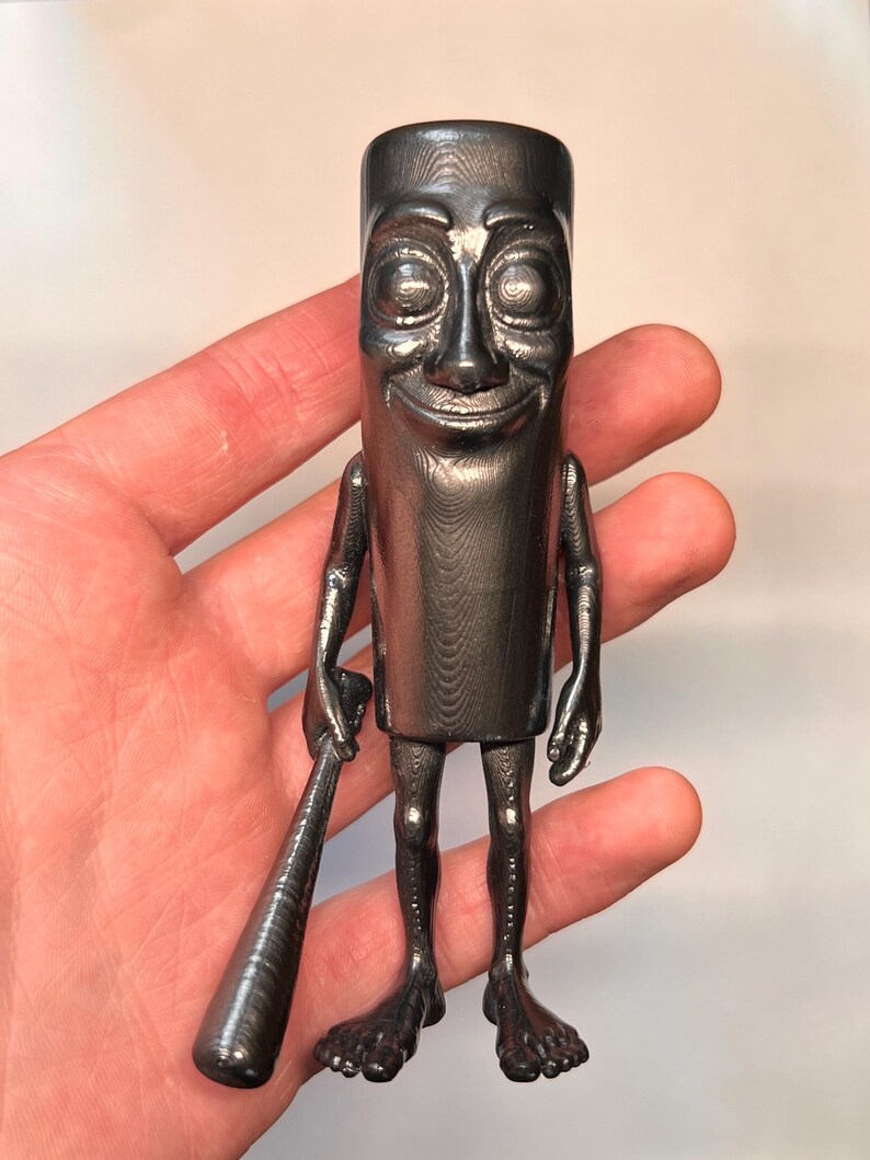Figurine de collection Tung Sahur Brainrot - Revêtement argenté peint à ...