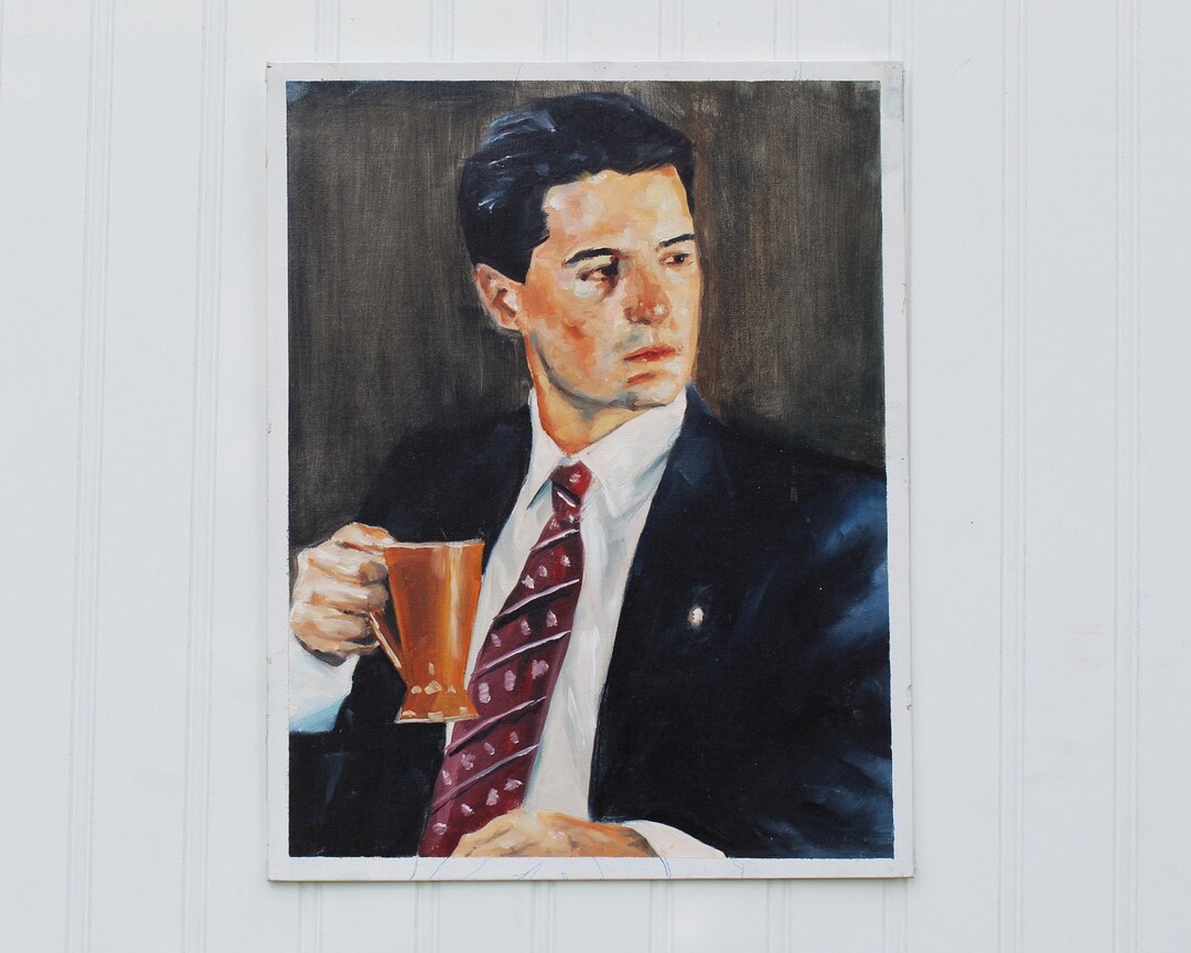 Twin Peaks Painting—dale Cooper Oil Painting 14”x 11” Oil on Canvas - Etsy