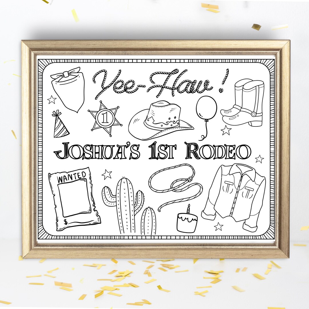 My First Rodeo Party Activity Sheet | 1st Rodeo Birthday Activities ...