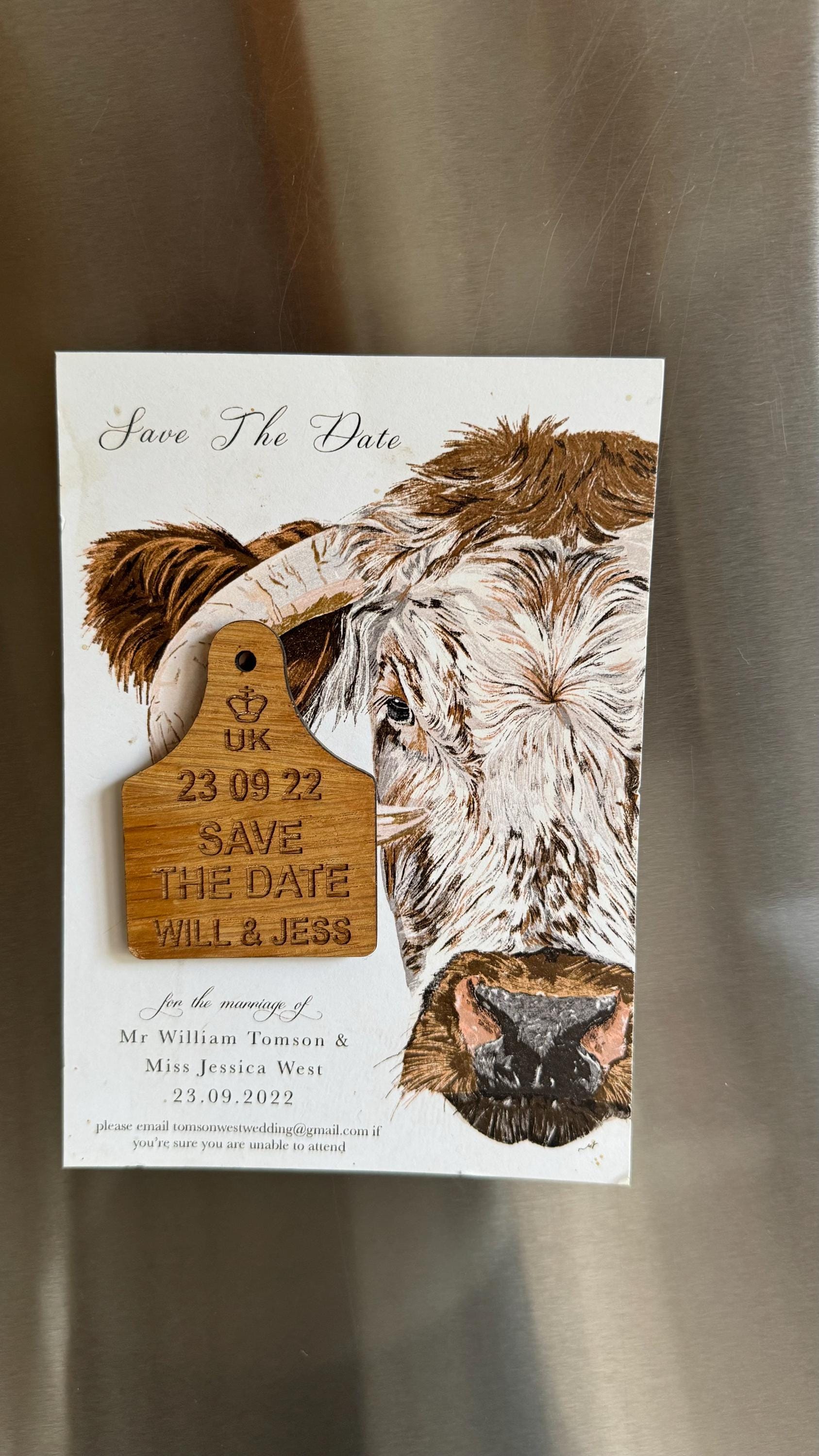 Editable Cow-themed Save the Date Template With 22 Breeds | Farm ...