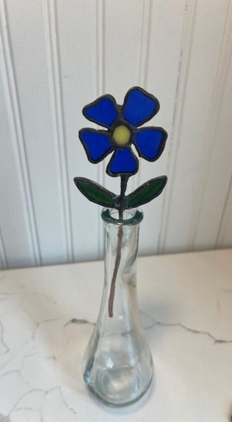 Miniature Stained Glass Flower - Etsy