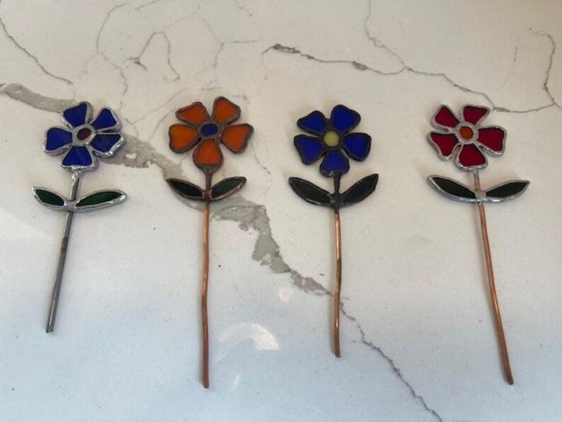 Miniature Stained Glass Flower - Etsy