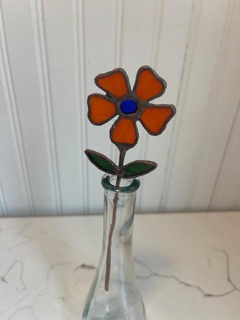 Miniature Stained Glass Flower - Etsy