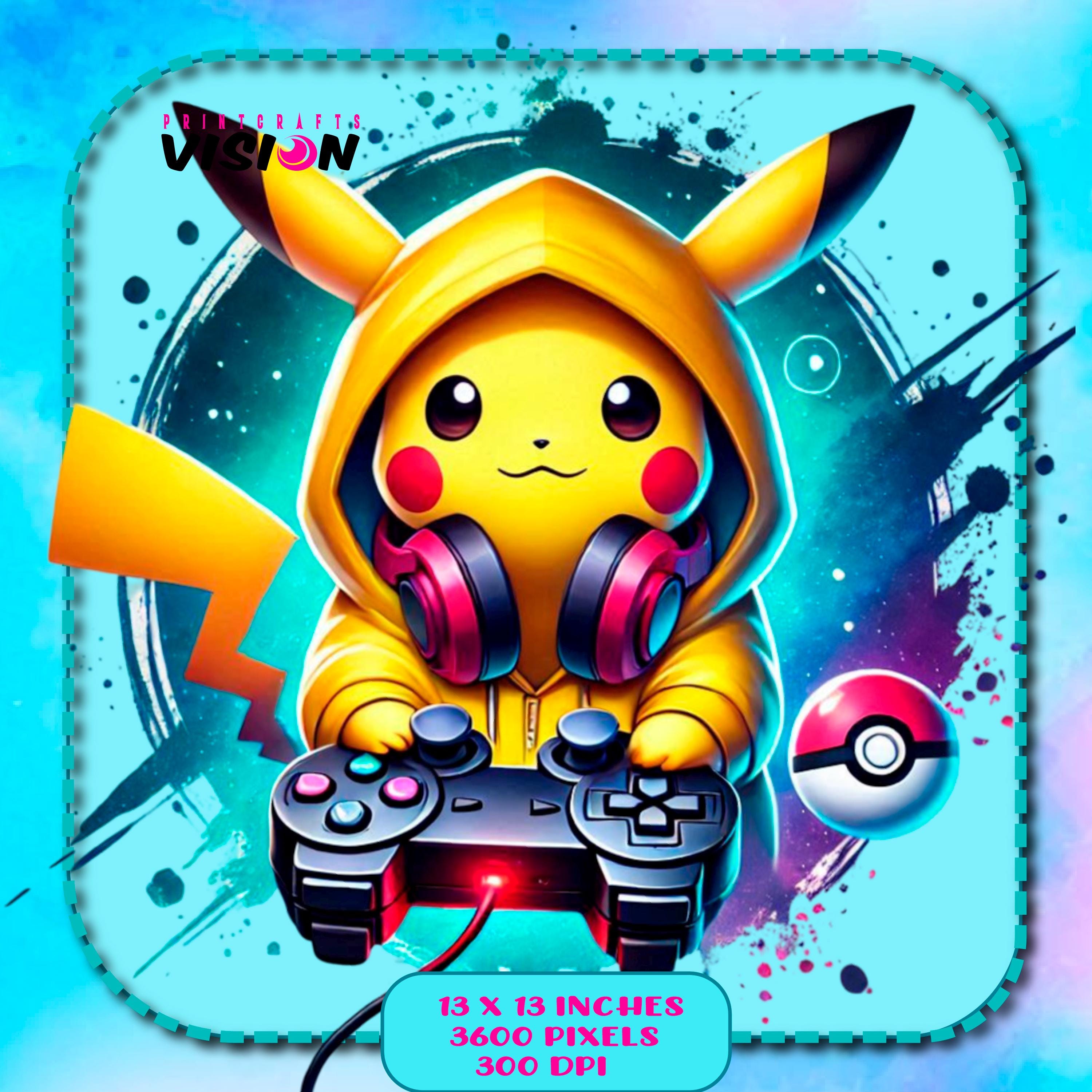 Pikachu Gamer Watercolor Splash, Clipart Images, Graphics and Artwork ...