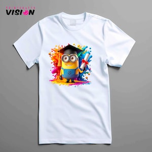 Minion Graduation 2024 Clipart, Watercolor Splash (PNG) - Etsy