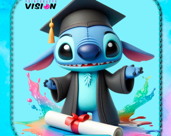 Stitch Graduation 2025 Clipart Images | Stitch Graduation Svg | Stitch ...