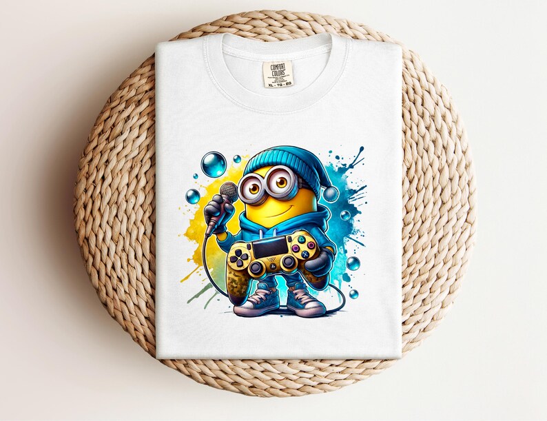 Minion Gamer Watercolor Splash, Clipart Images, Graphics and Artwork ...