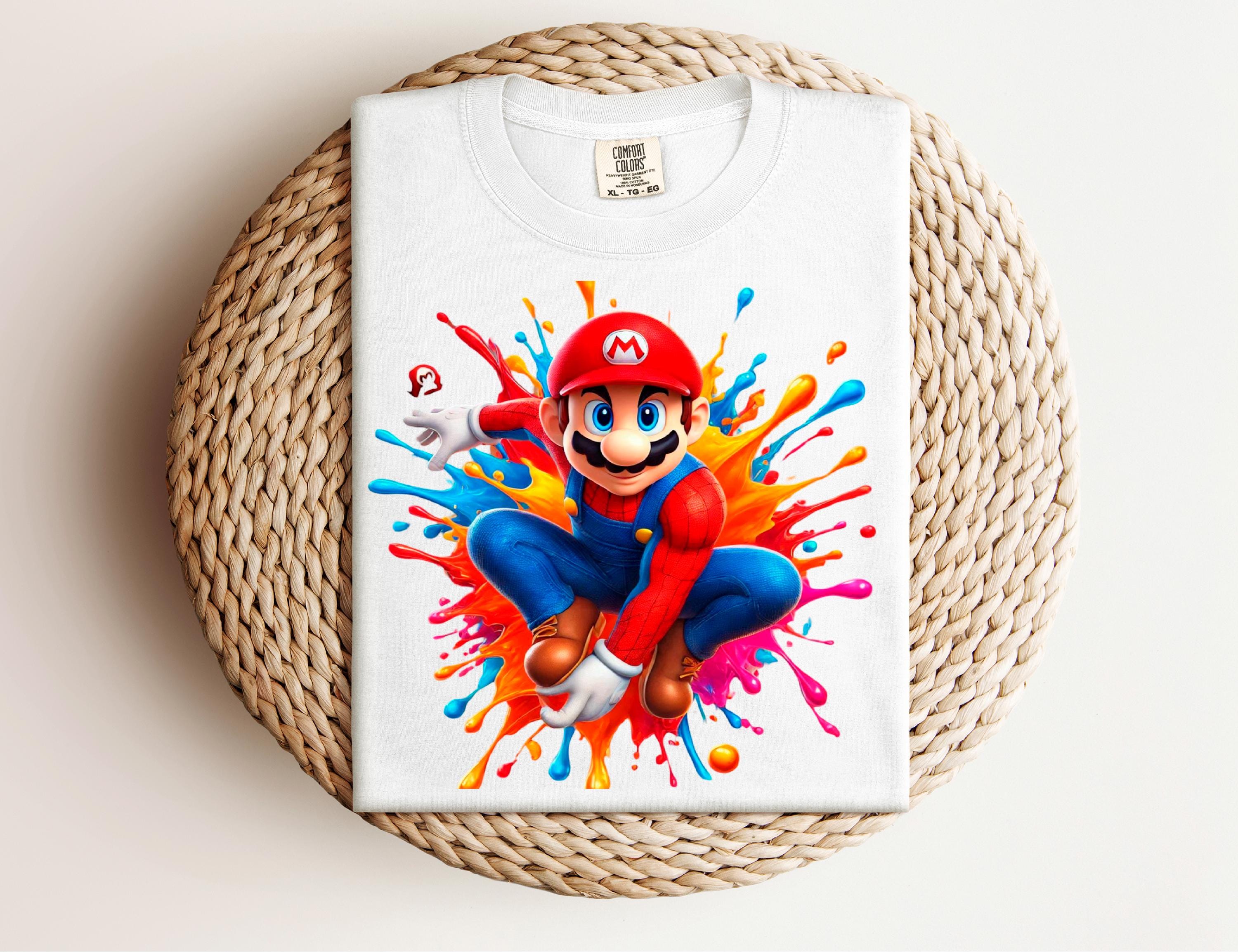 Mario Superhero Watercolor Splash, Clipart Images, Graphics and Artwork ...