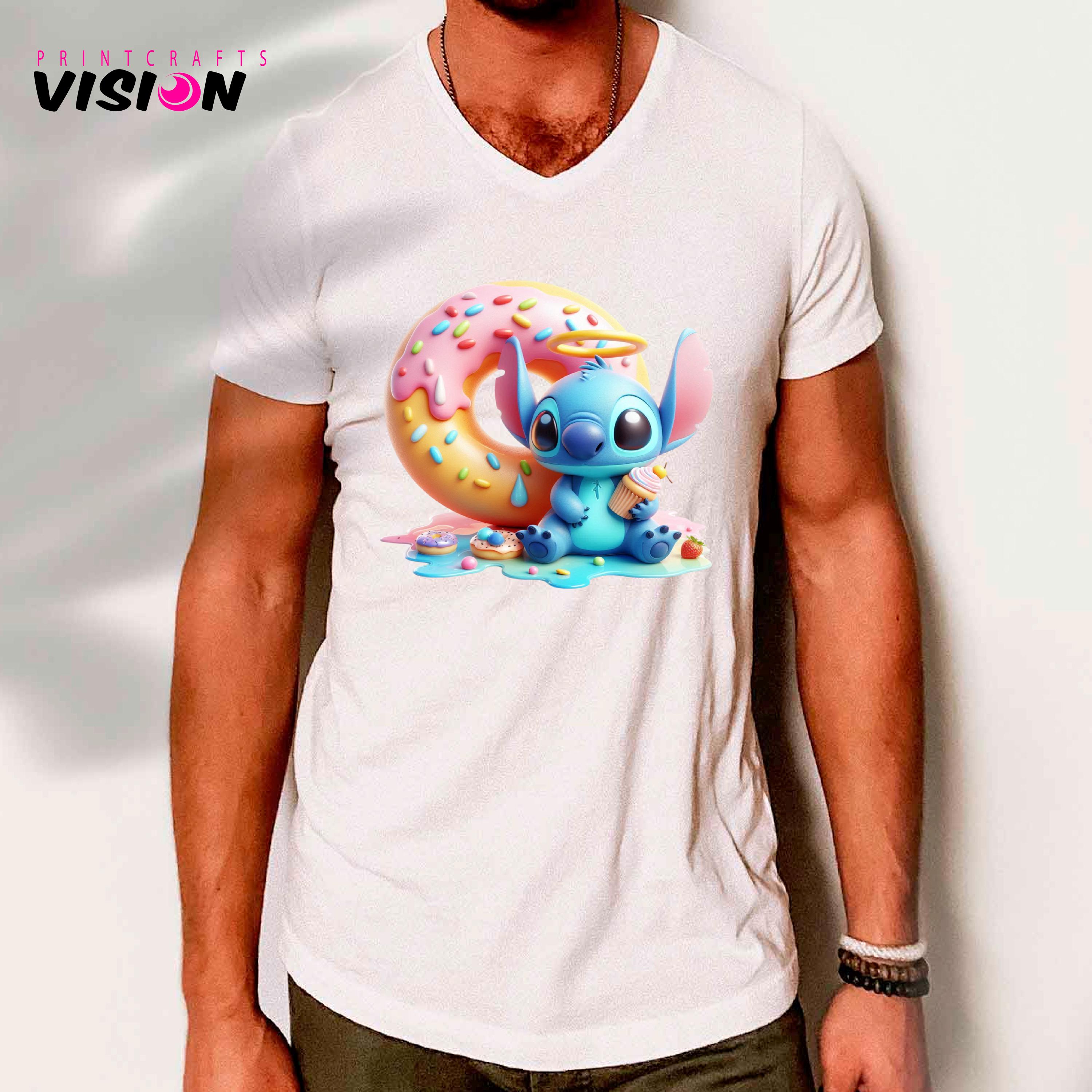 Stitch Summertime Donut Watercolor PNG, Clipart Images, Rainbow ...