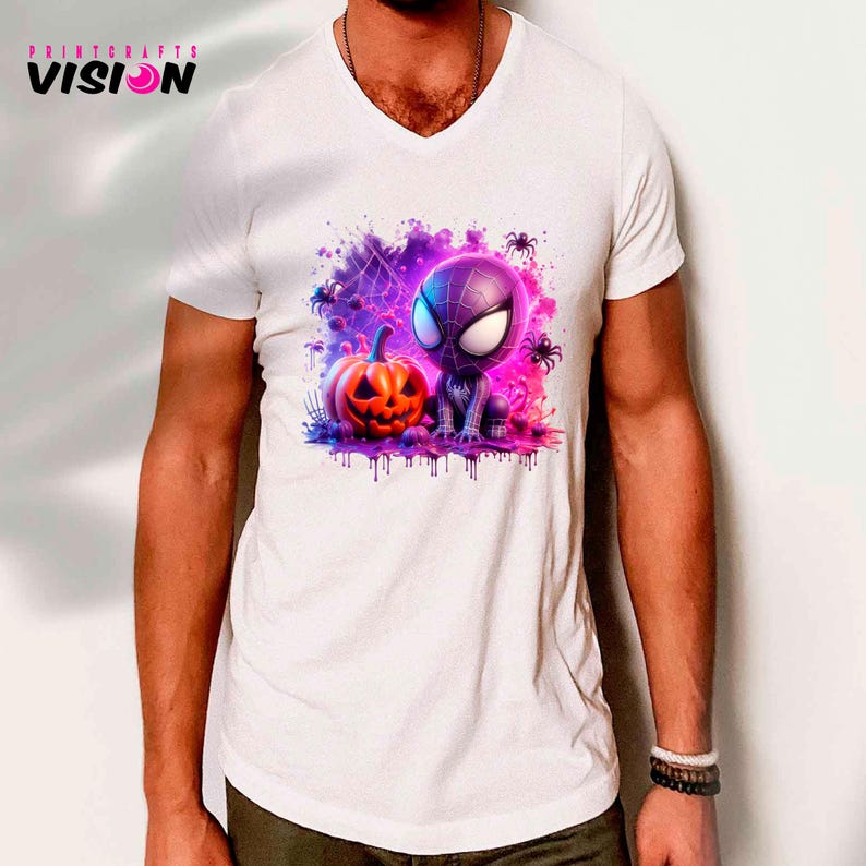 Cute Spidey Purple Halloween, Watercolor Splash, Clipart Images ...