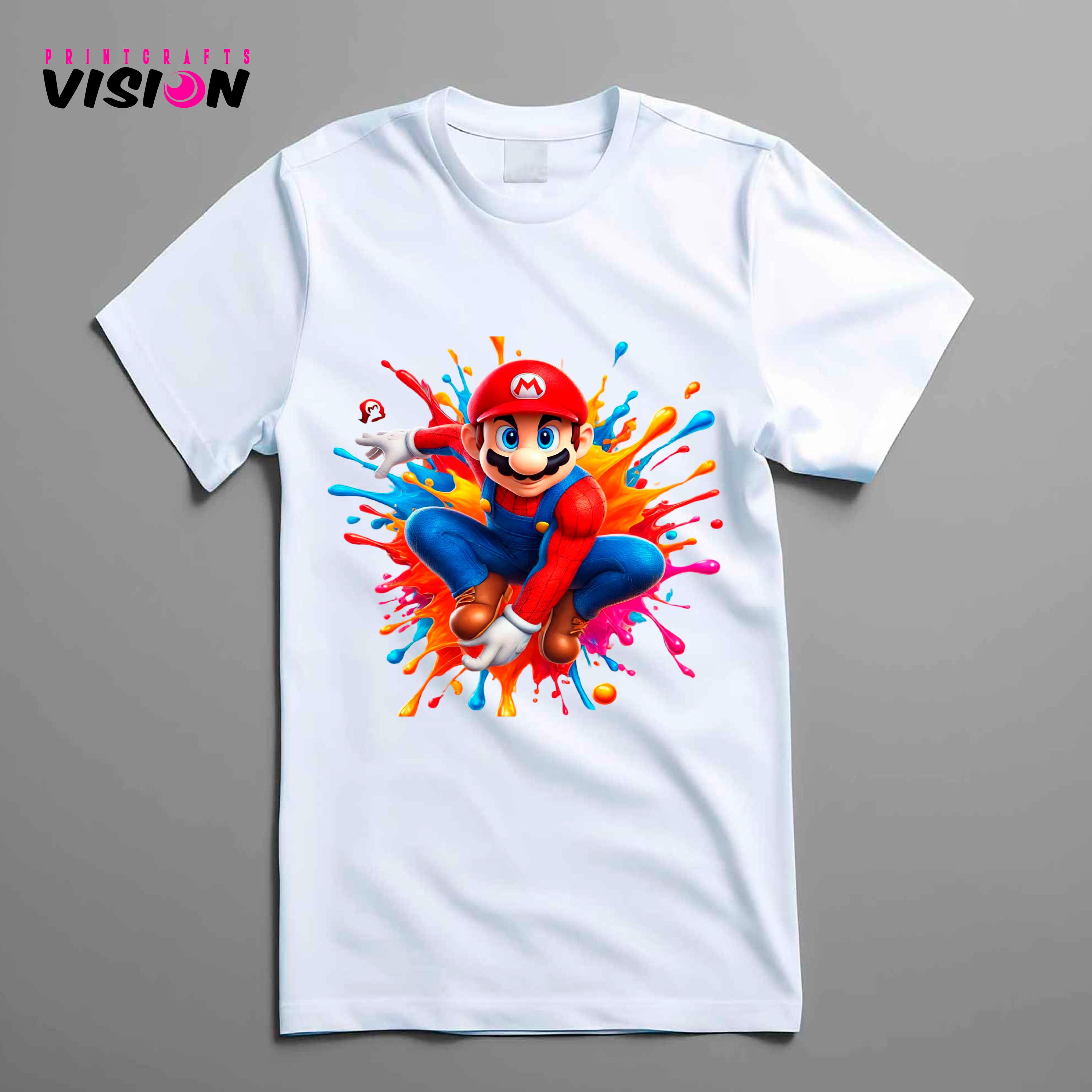 Mario Superhero Watercolor Splash, Clipart Images, Graphics and Artwork ...