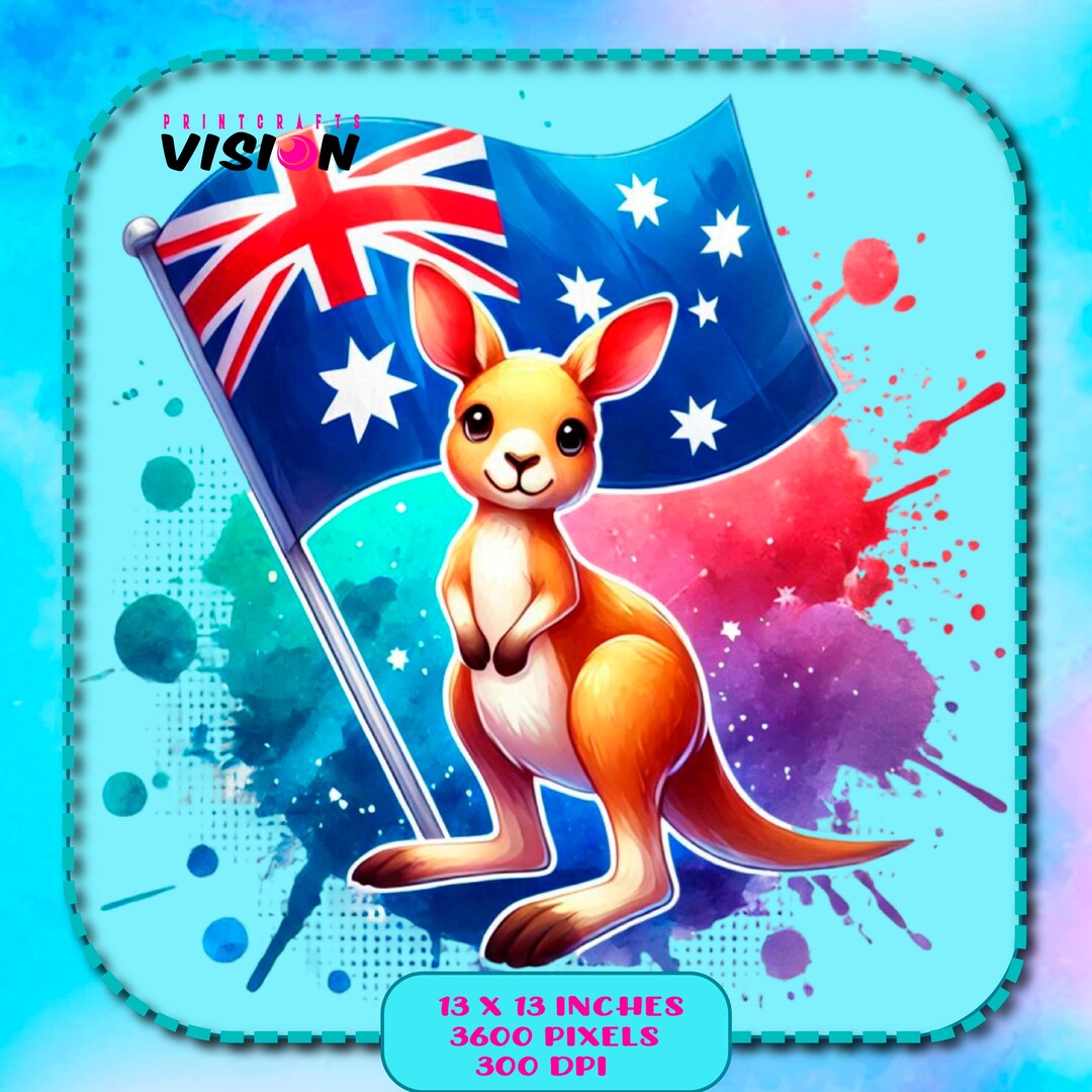 Kangaroo Pride Flag PNG, Funny Kangaroo With Beer and Flag Clipart,, Graphics and Artwork ...