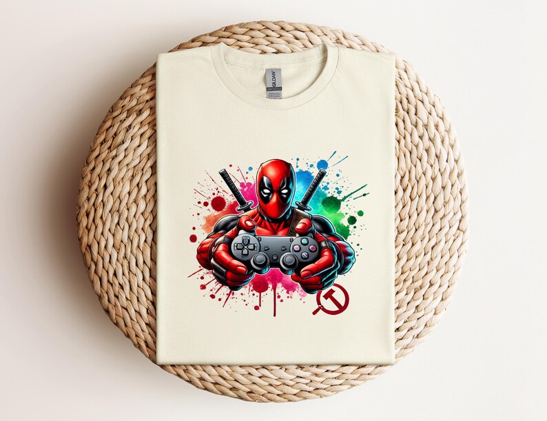 Deadpool Gamer Watercolor Splash, Clipart Images, Graphics and Artwork ...