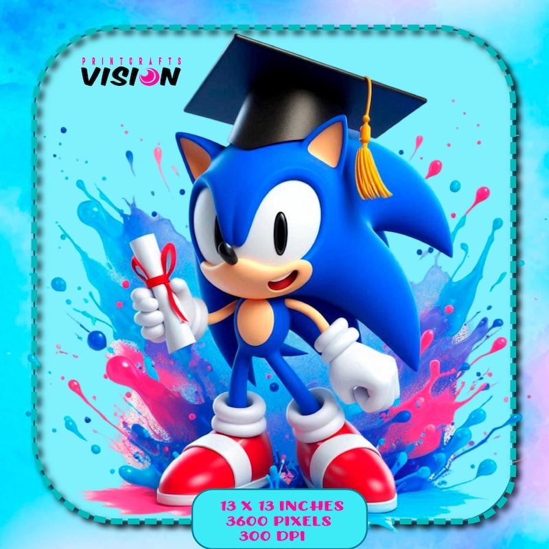 Sonic Graduation Cap - Etsy