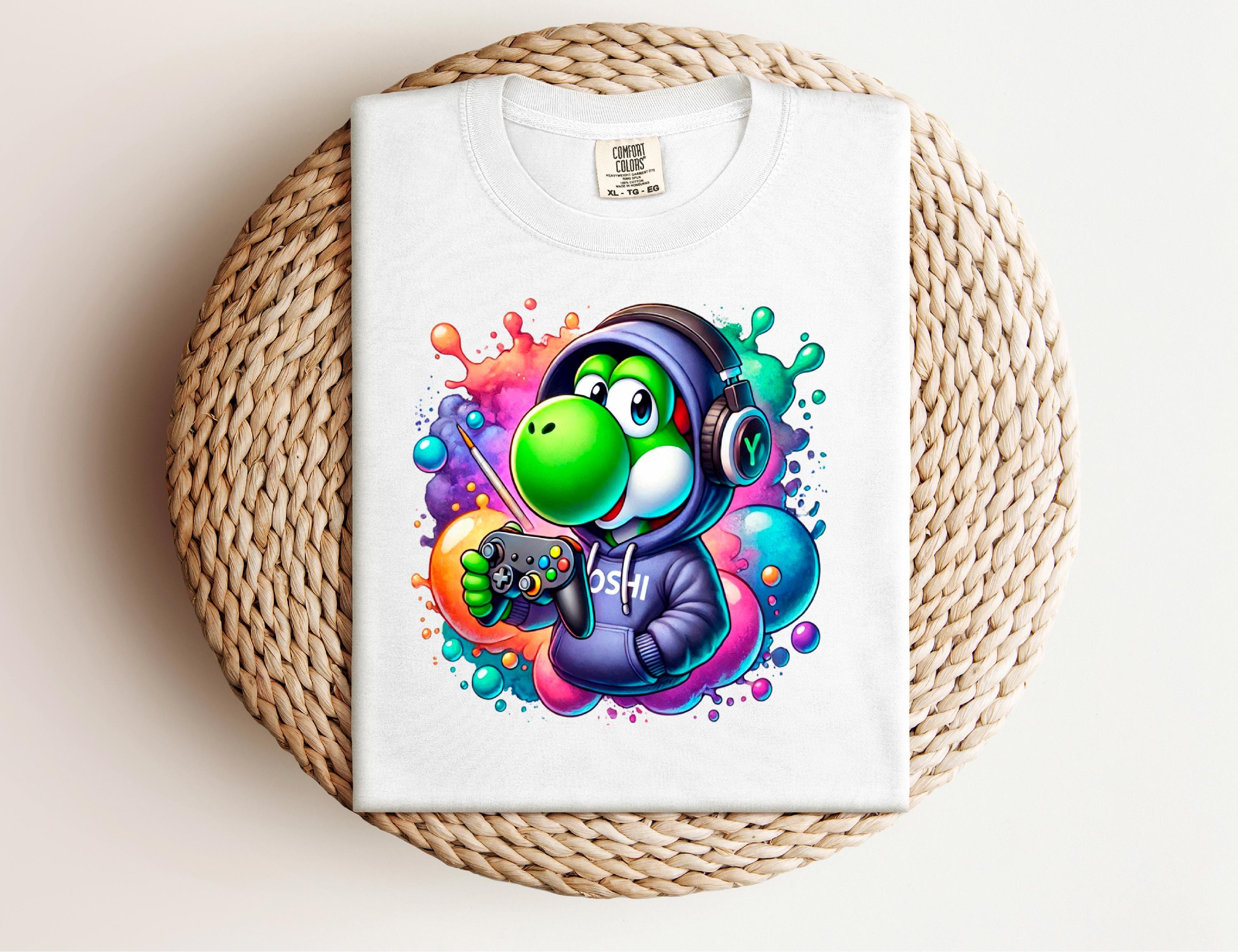 Yoshi Gamer Watercolor Splash, Clipart Images, Graphics and Artwork ...
