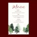 Christmas Tree Menu Template: Christmas Dinner Menu, Christmas Party ...