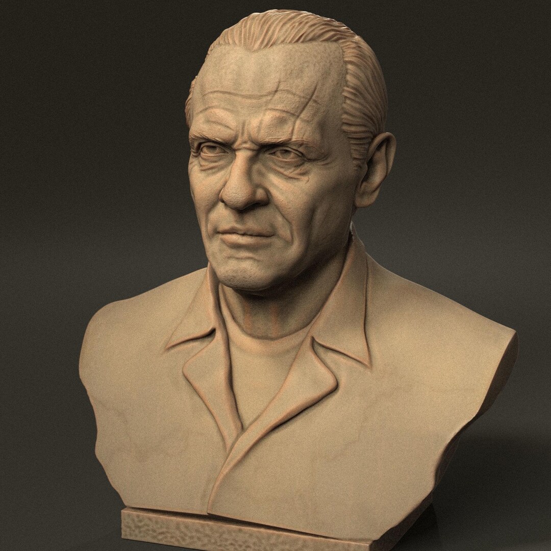 Anthony Hopkins Bust, Actor, Sculpture, Bookshelf Decor, Gamer Gift ...