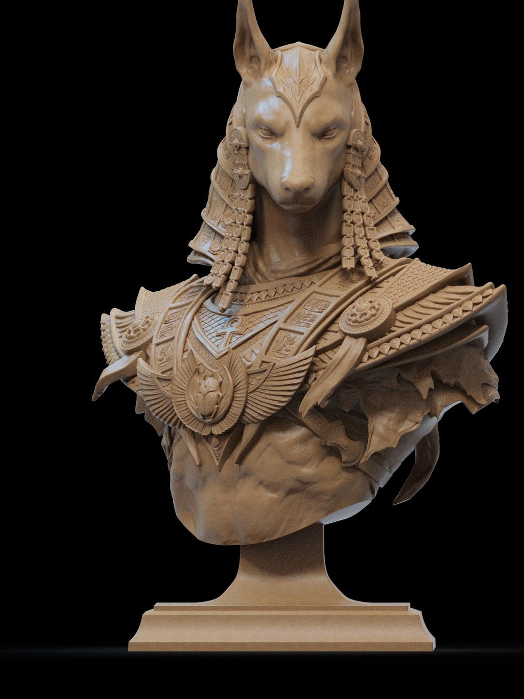 Anubis Bust, Mythology Figure, Sculpture, Bookshelf Decor, Gamer Gift ...