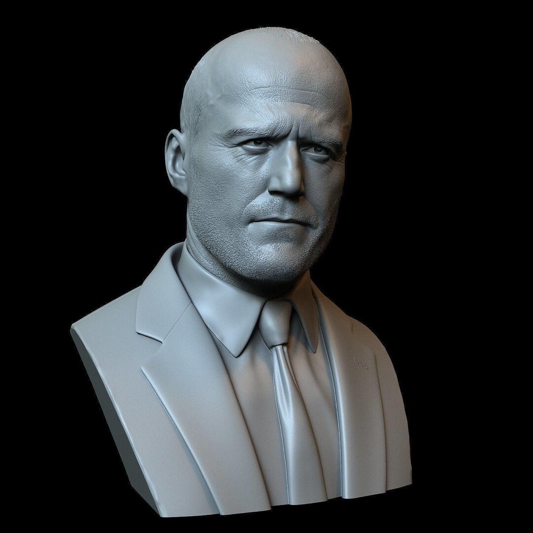 Jason Statham Bust, Actor, Sculpture, Bookshelf Decor, Gamer Gift ...