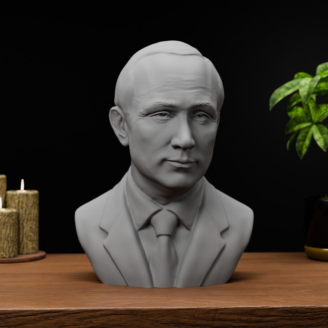 Vladimir Putin Bust, Politician, Sculpture, Bookshelf Decor, Gamer Gift ...