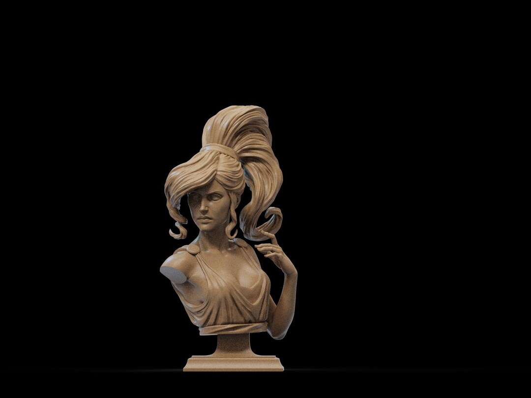 Megara Bust, Mythology Figure, Sculpture, Bookshelf Decor, Gamer Gift ...