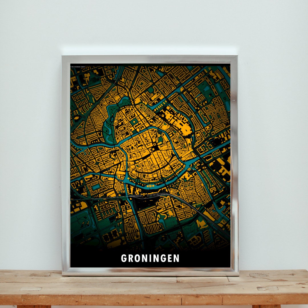 Map Groningen Map Floor Plan Poster - Etsy