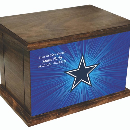 Texas Star Customized Adult Blue Funeral Cremation Urn With - Etsy