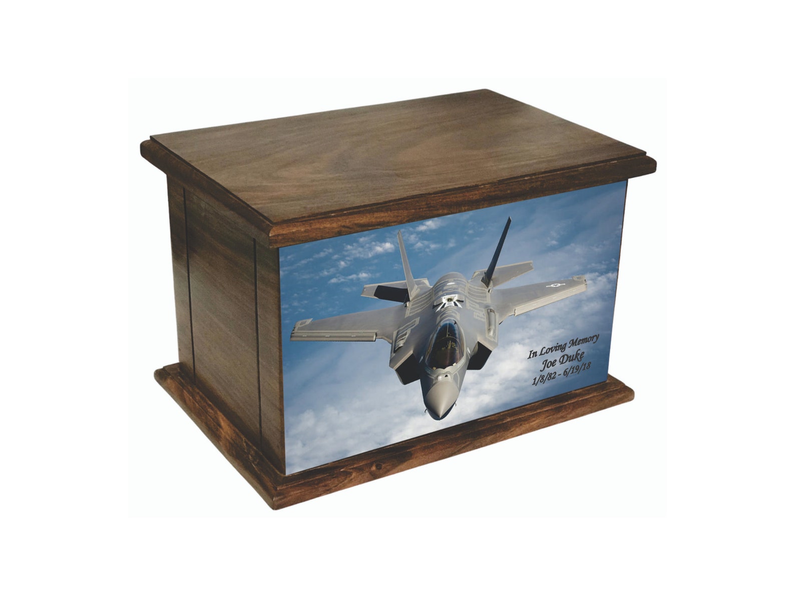 Jet Fighter Air Force Cremation Urn Wood Funeral Urn Wooden - Etsy