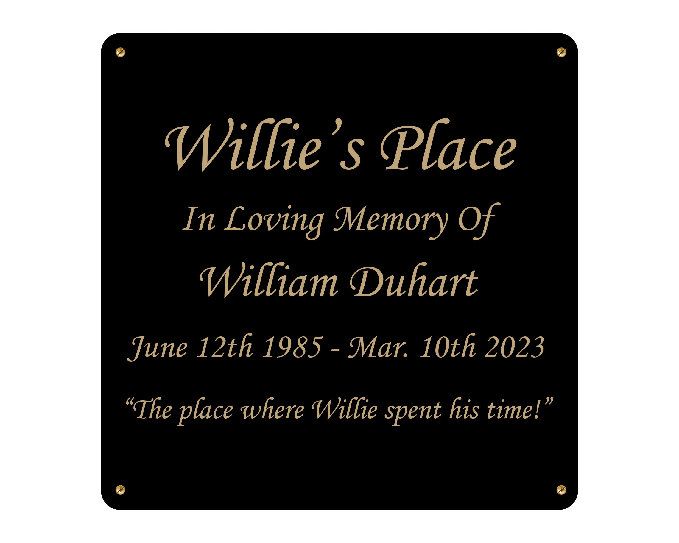 Personalized Engraved Plate, Gold Name Plate, Plaque, Custom Engraving ...
