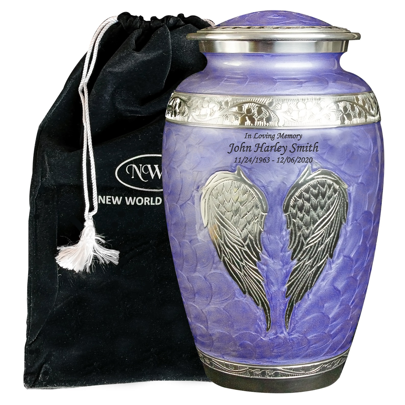 Angel Cremation Urn Lilac Adult Size Angel Wings Urn With - Etsy