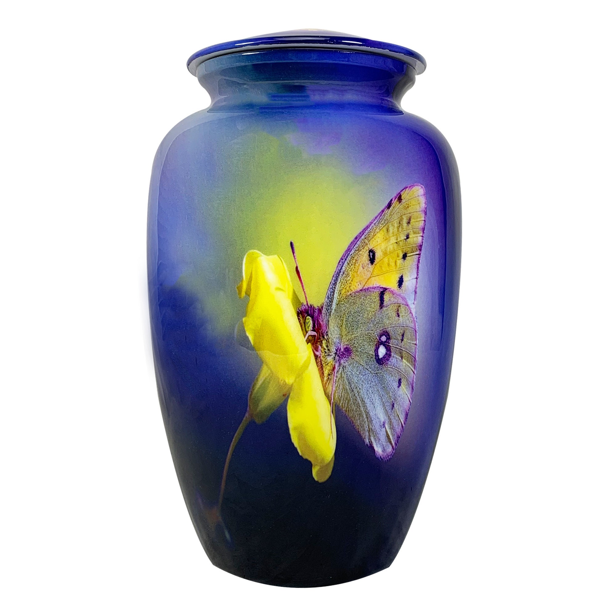 Large Size Blue Butterfly Human Cremation Urn With Keepsake | Etsy