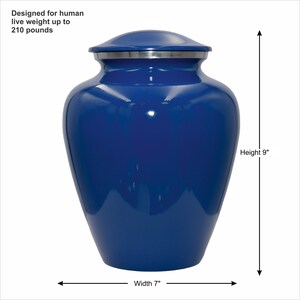 Star of David Blue Cremation Urn for Human Ashes, Jewish Cremation Urn ...