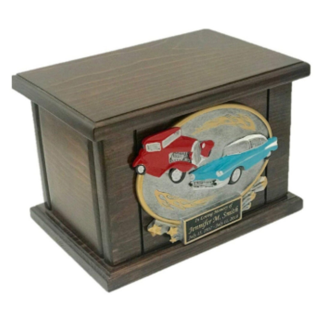 Car Lovers Cremation Urn, Wood Urn, Car Urn, Wooden Funeral Urn ...