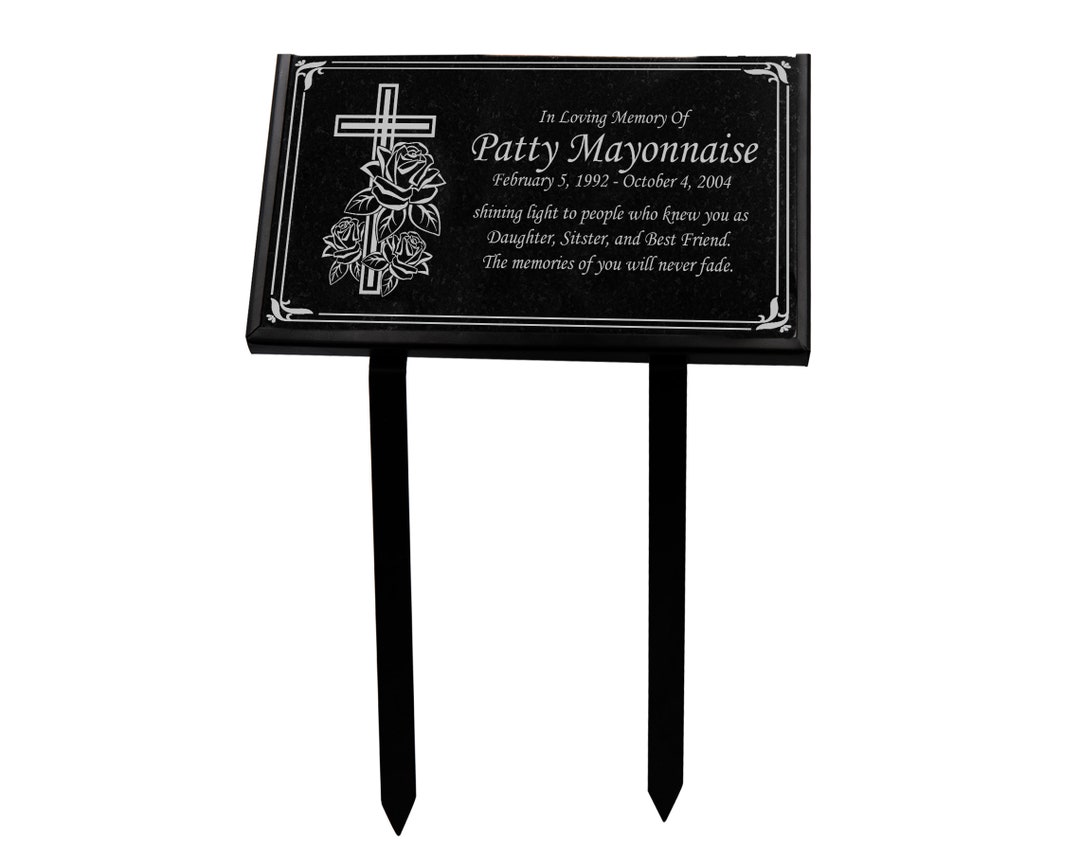 memorial-plaque-sturdy-granite-grave-marker-roses-and-cross-6-x-12