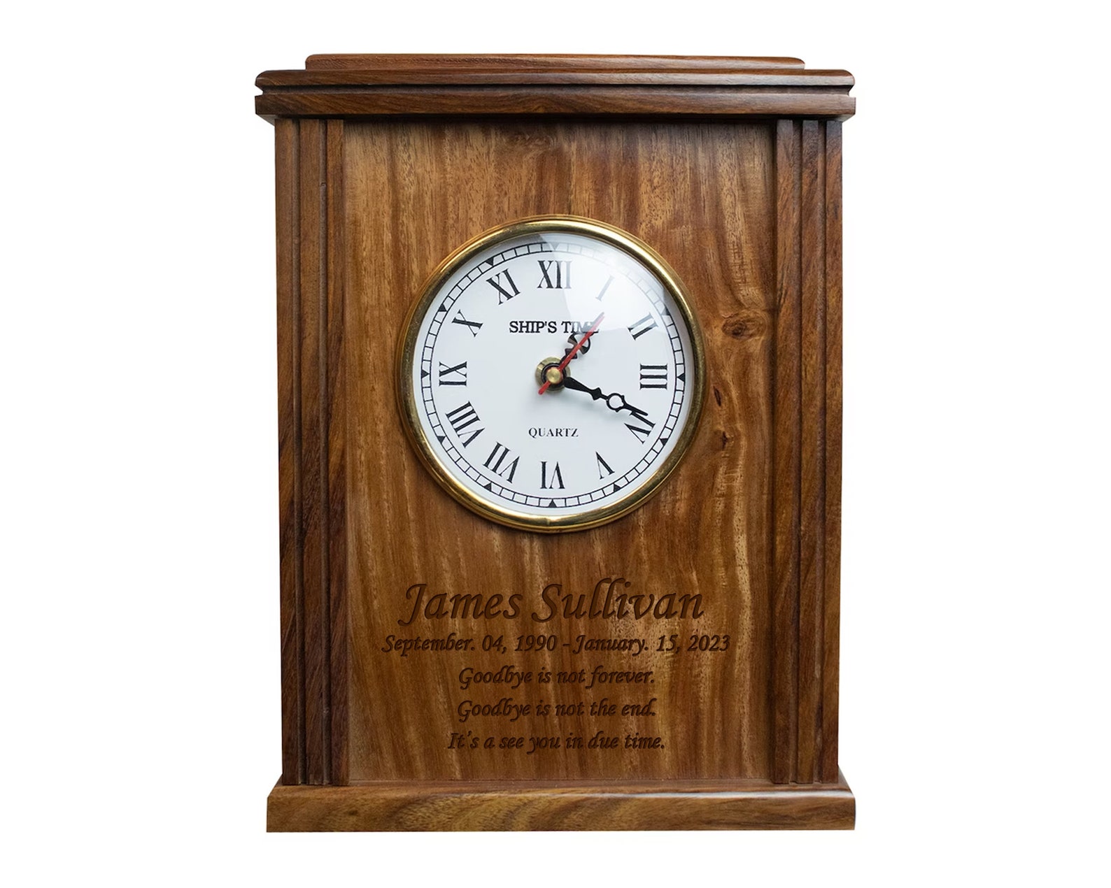 Memorial Mantel Clock Cremation Urn Adult Size Urns for Human - Etsy