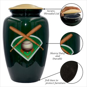 Baseball Lover's Cremation Urn, Adult Size Baseball Urn, Personalized ...