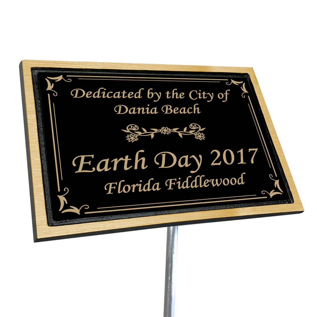 Earth Day Plaques, Dedication Tree Plaques, Remembrance Plaque, Outdoor ...