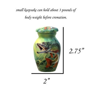 Bass Fish Cremation Keepsake Urn, Fisherman Token Urn, Fishing Lovers ...