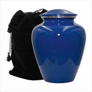 Star of David Blue Cremation Urn for Human Ashes, Jewish Cremation Urn ...