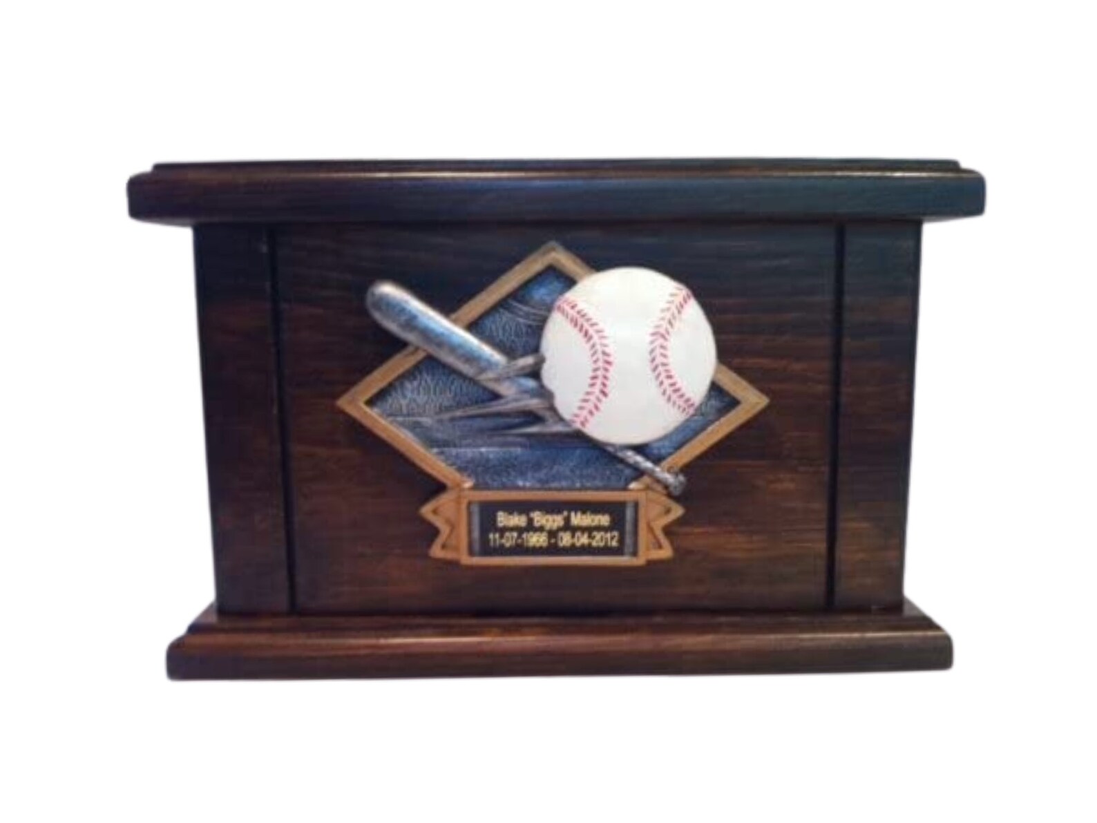 Cremation Urn, Wood Urn, Baseball Urn, Wooden Funeral Urn With ...