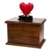 Red Heart Wooden Funeral Urn Lovers Cremation Urn Wood - Etsy