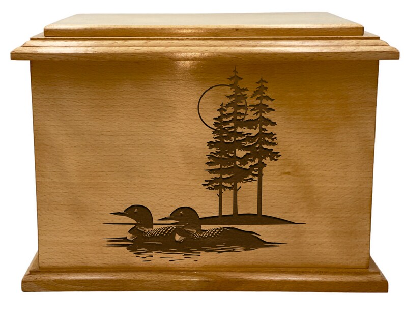 Duck Pond Cremation Urn Wooden Funeral Urn Nature - Etsy