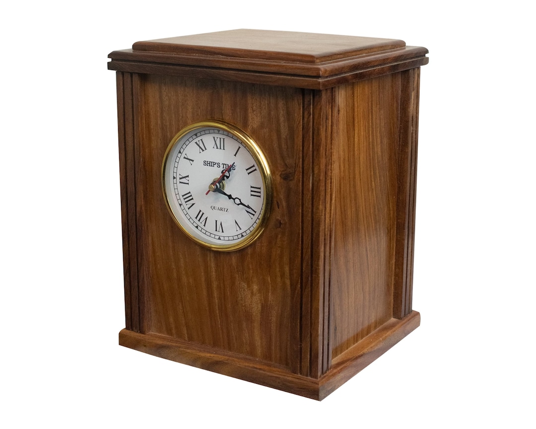 Memorial Mantel Clock Cremation Urn, Adult Size Urns for Human Ashes ...