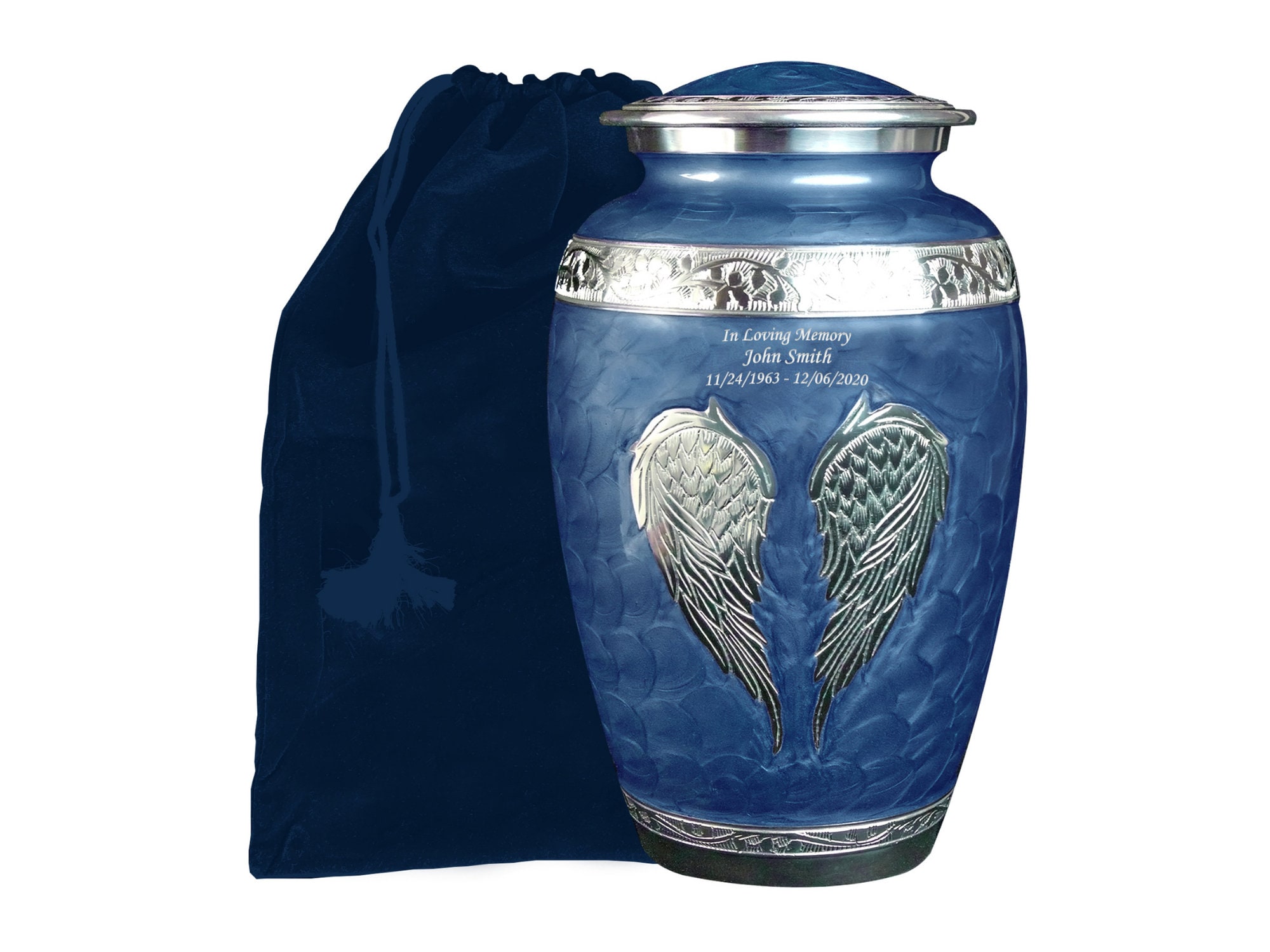 Angel Wings Cremation Urn, Adult Size Angel Urn With Personalization ...