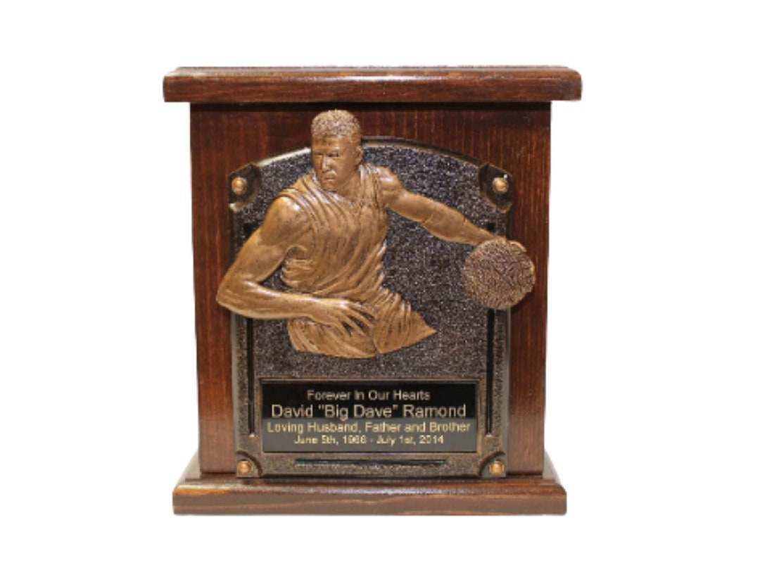 Basketball Adult Memorial Wood Cremation Urn-sports Funeral Urns W ...