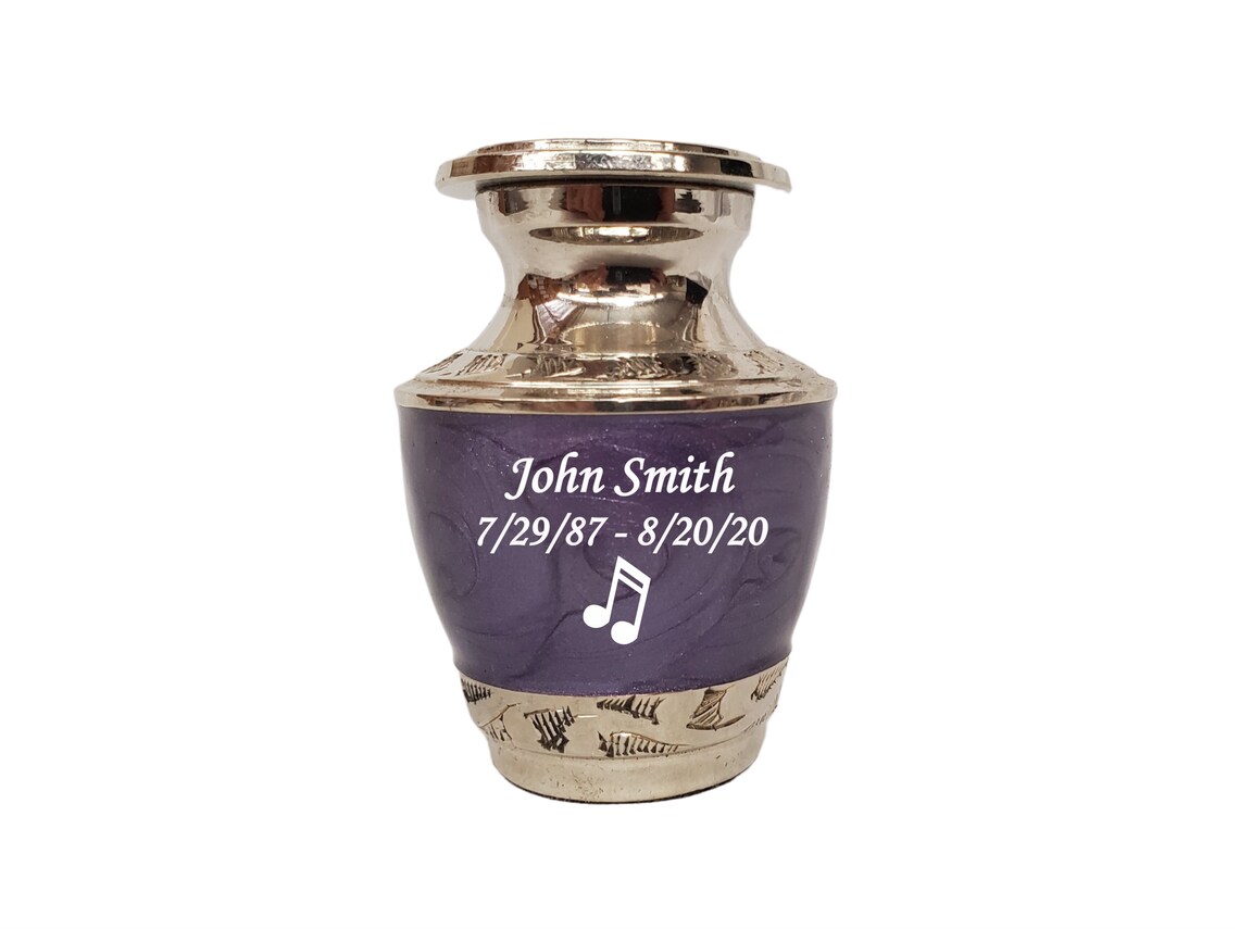 Music Note Customized Keepsakes Cremation Urn 7 Colors and | Etsy