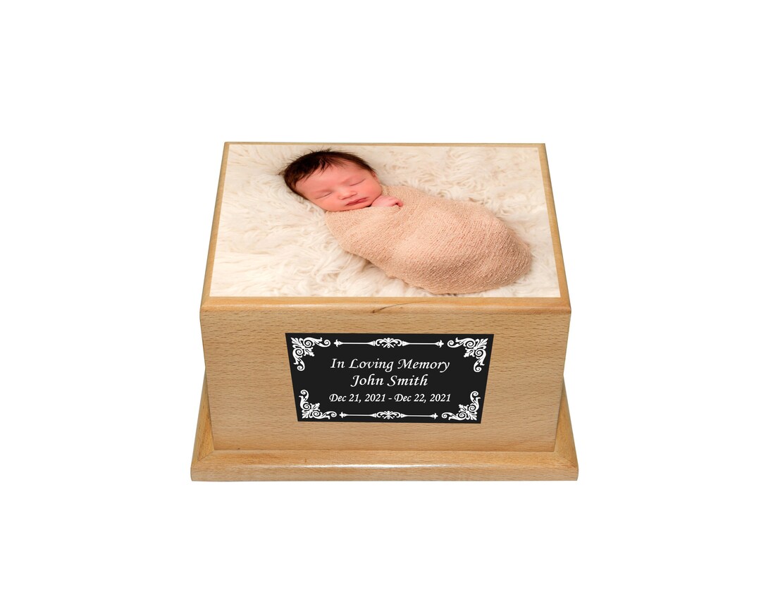 Baby Cremation Urn, Wooden, Infant, Toddler and Children Cremation Urn ...