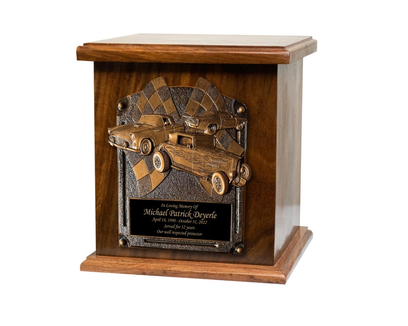 Muscle Car Show Cremation Urn for Car Lovers Wooden Funeral - Etsy